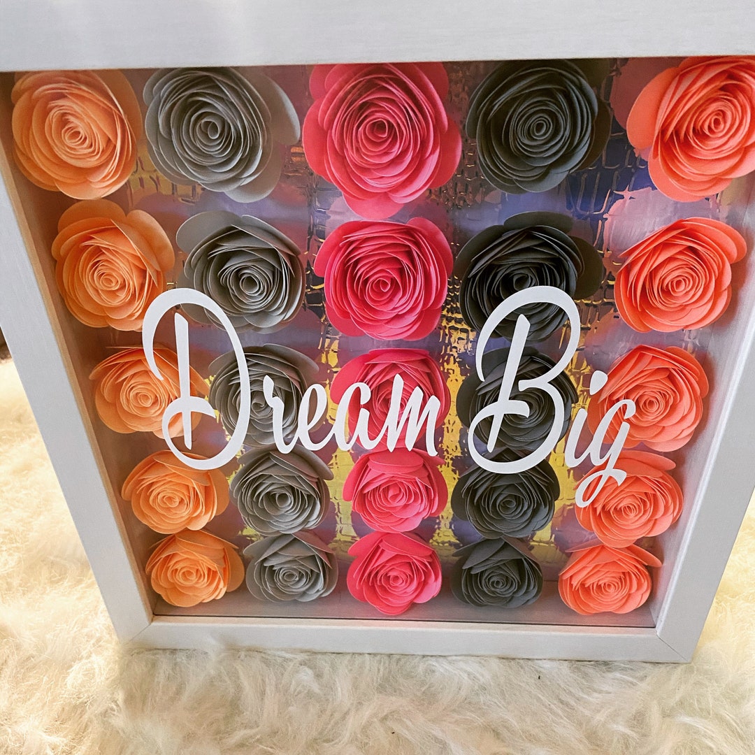 Inspirational Shadow Box, Dream Big, Daily Affirmation, Gift for Anyone ...