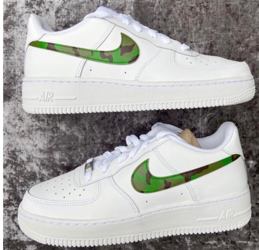 Green Camo Air Force 1 Custom - Etsy