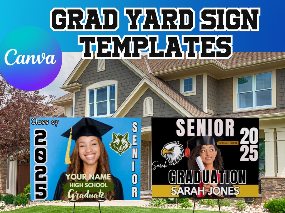 20+ Editable Graduation Yard Sign Templates - Etsy