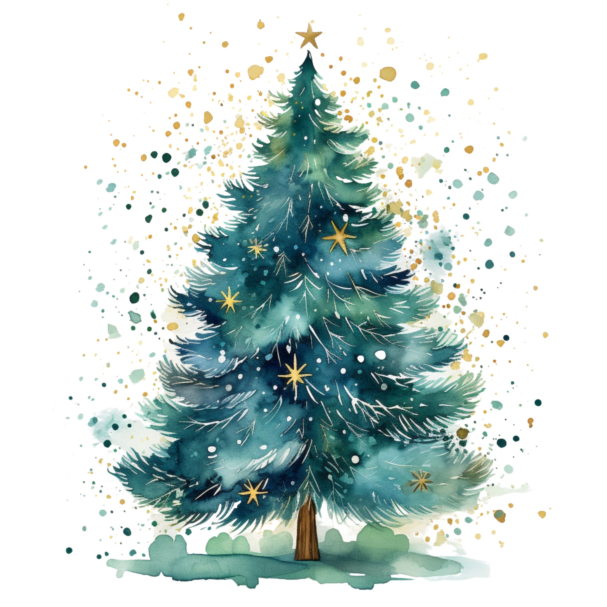 Weihnachtsbaum Clipart 10 hochwertige PNGs Digital Download ...