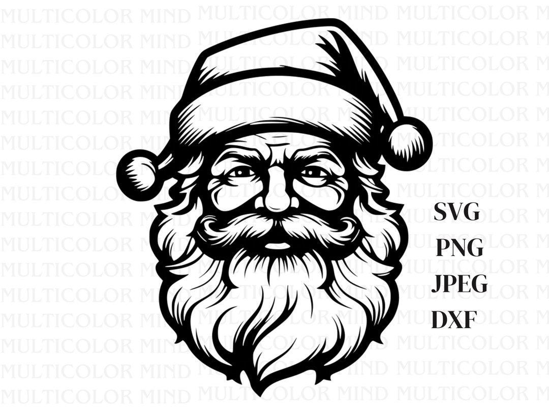 Santa SVG Vintage Santa Face SVG Santa Svg Santa Claus Svg - Etsy