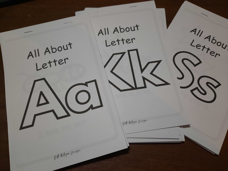 All About Letter A to Z PRINTABLE Books - Etsy