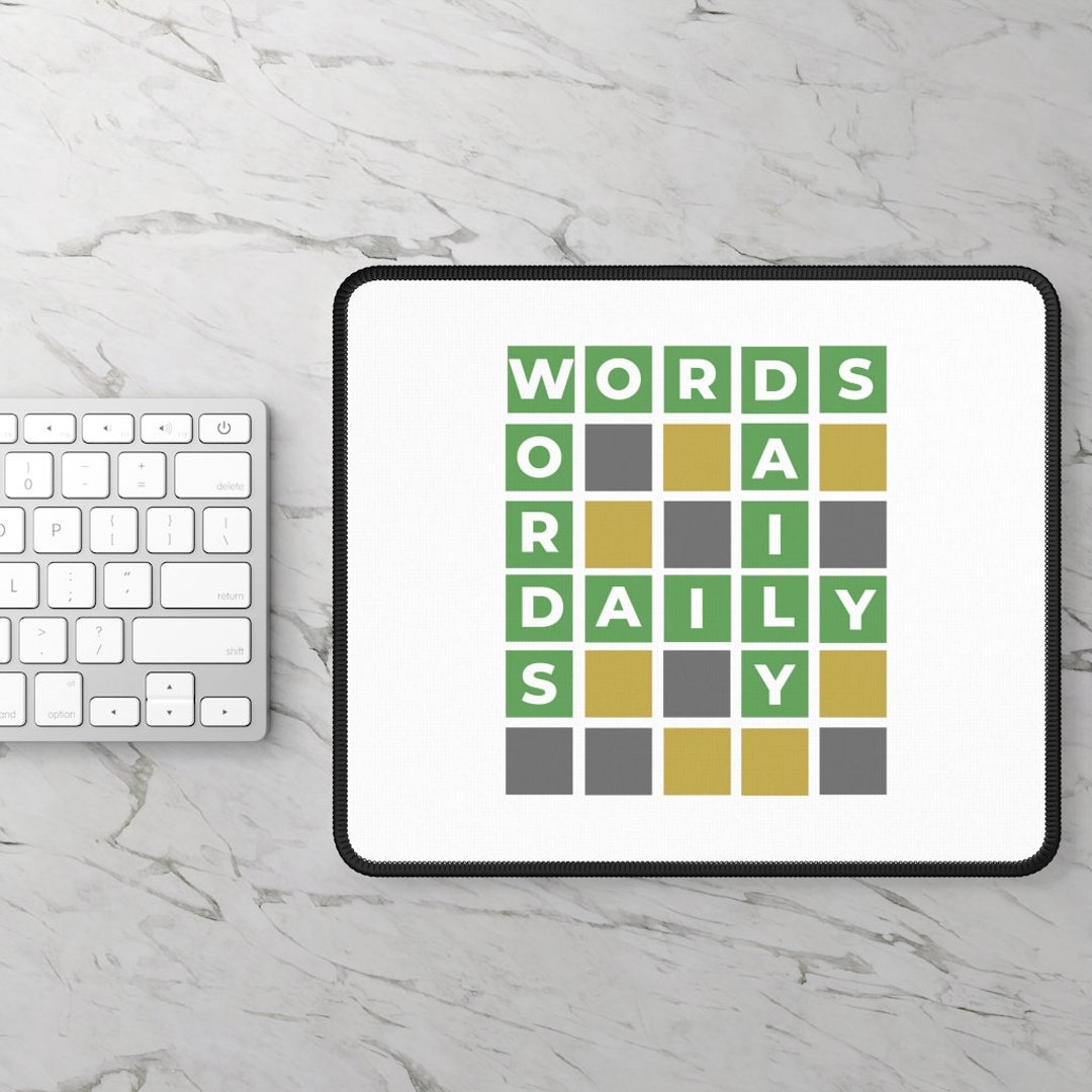 Wordle Mouse Pad, Gaming Mouse Pad, Wordle Gift, Puzzle Mouse Pad ...