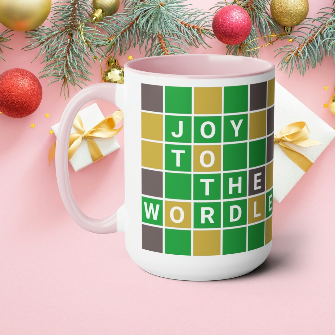 Christmas Wordle Mug for Crossword Lovers Wordle Obsessed Gift Joy to ...