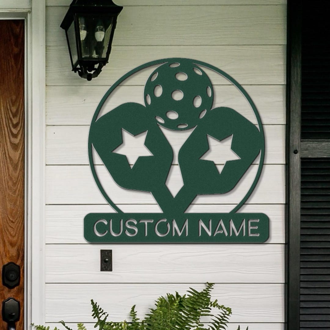 Personalized Pickleball Sign Sports Wall Decor for Man Cave ...