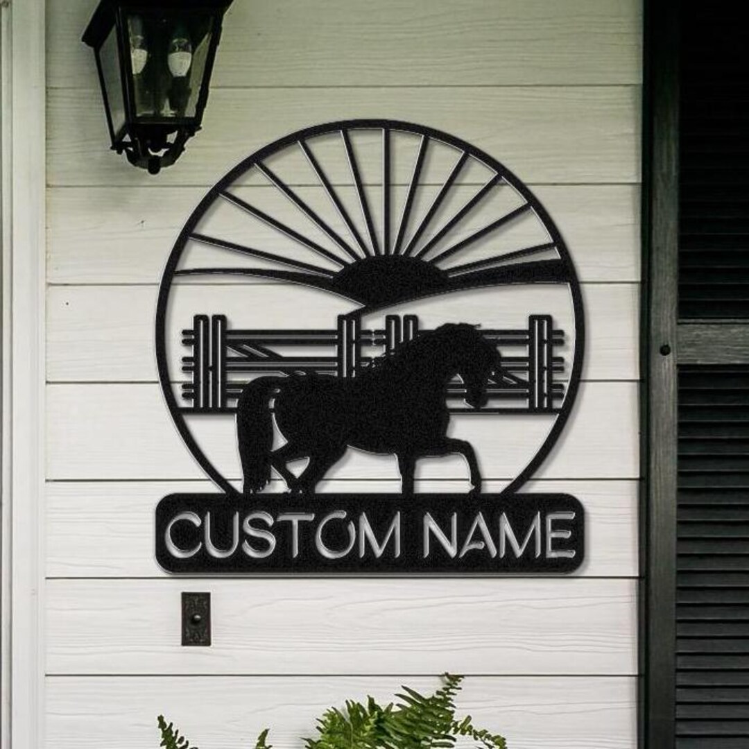 Personalized Horse Stable Metal Sign for Riding Stables Stall Name ...