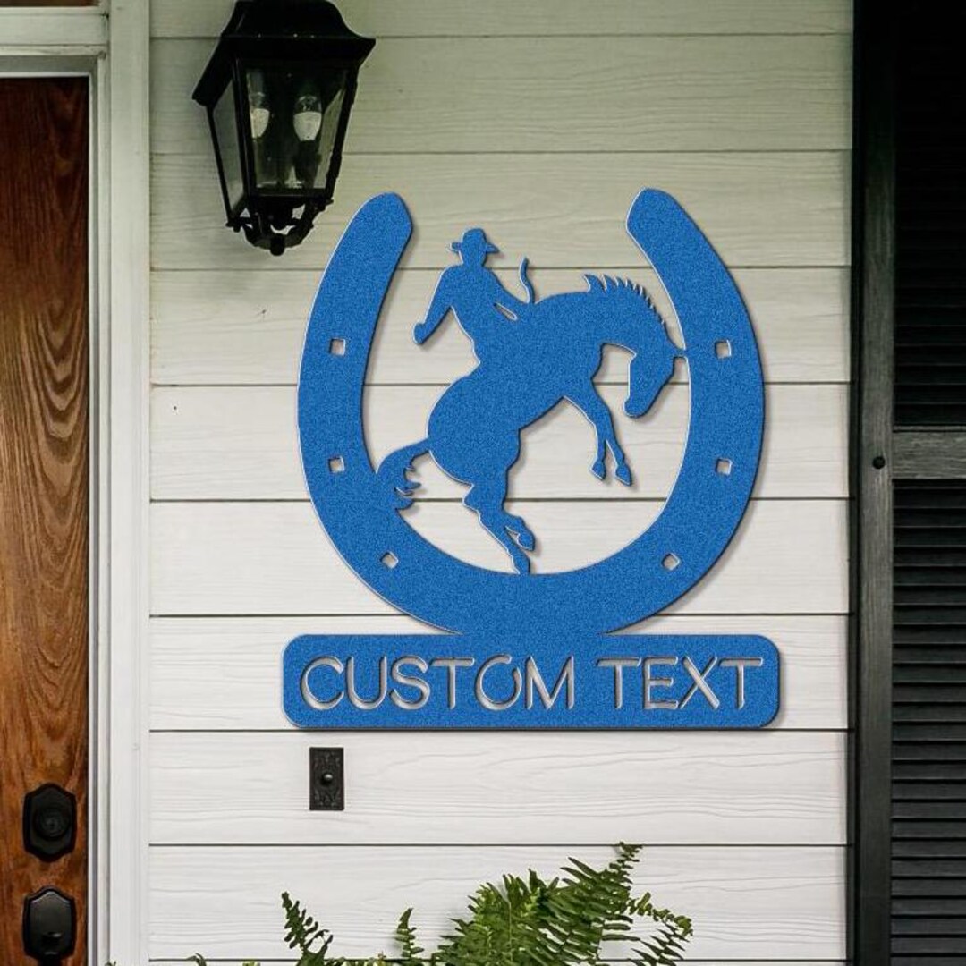 Personalized Horseshoe Sign: Custom Metal Western Decor - Etsy