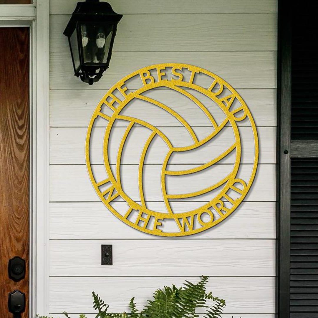 Best Dad Volleyball Metal Sign From Son or Daughter Number One ...