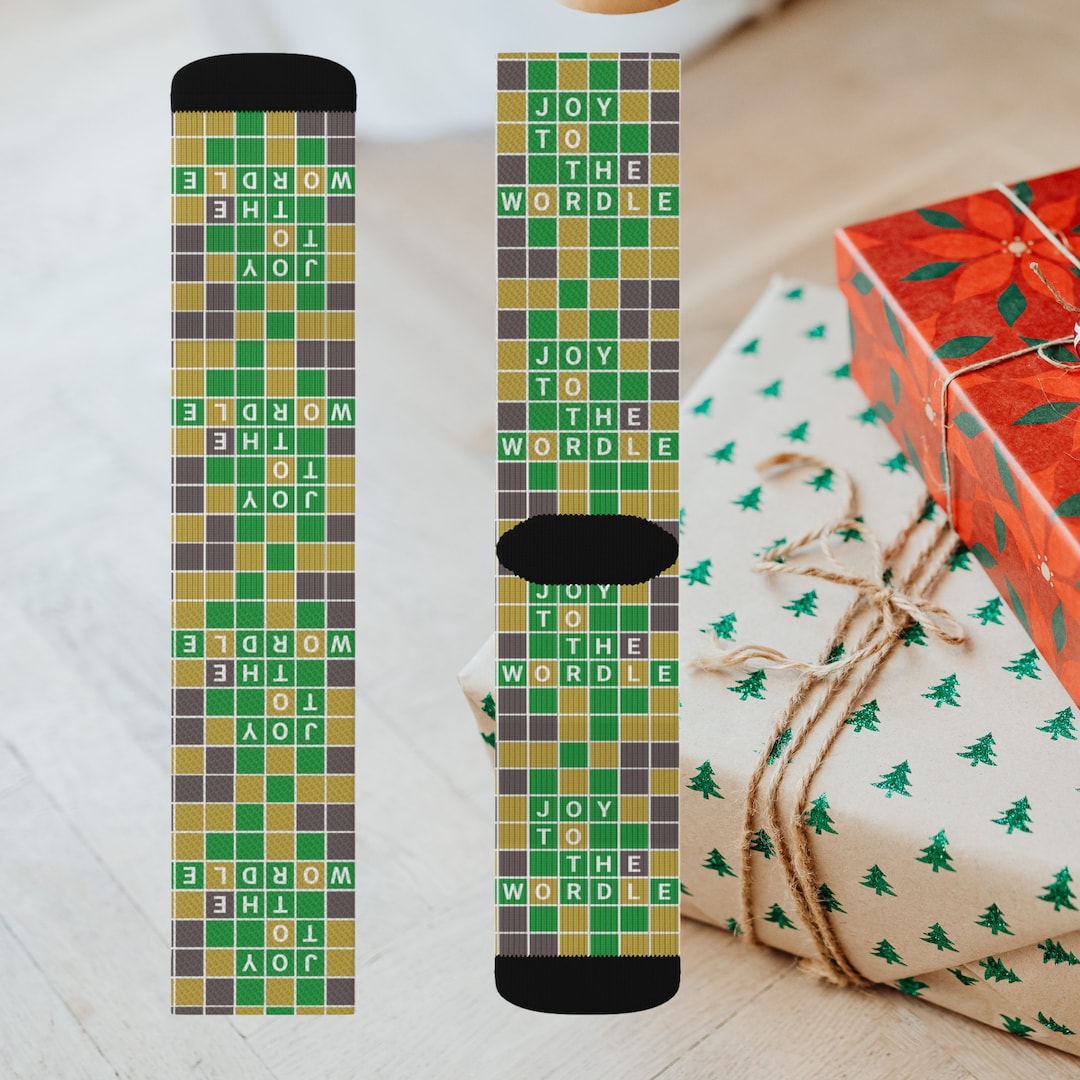 Wordle Christmas Gift Socks Joy to the World Variation Funny Gifts to ...