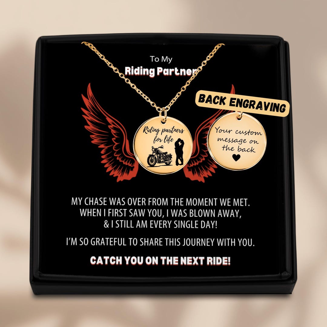 Bikers Message Card With Coin Pendant Best Friend Riding Partners for ...