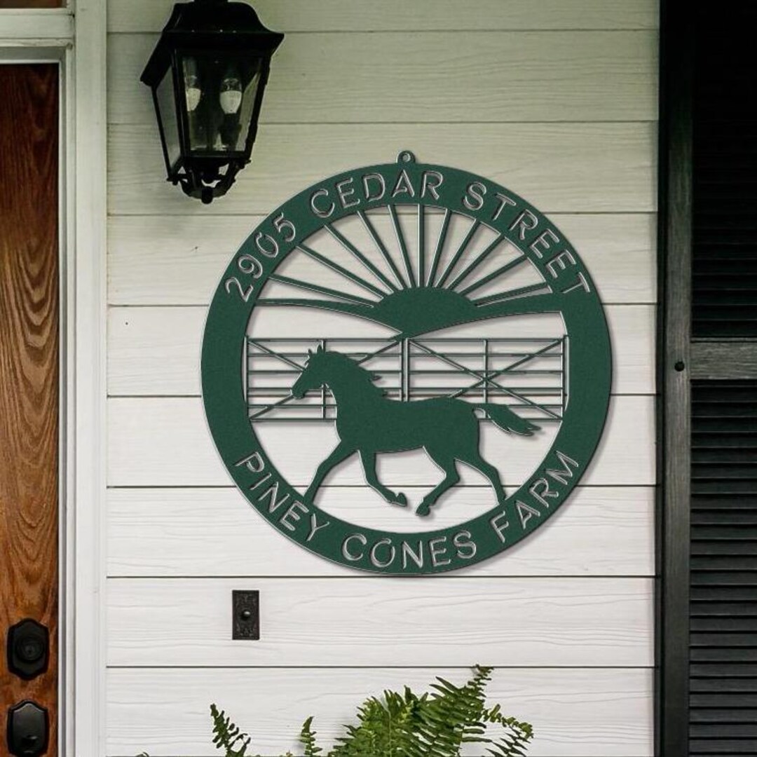 Personalized Horse Stable Metal Sign: Equestrian Ranch Decor - Etsy