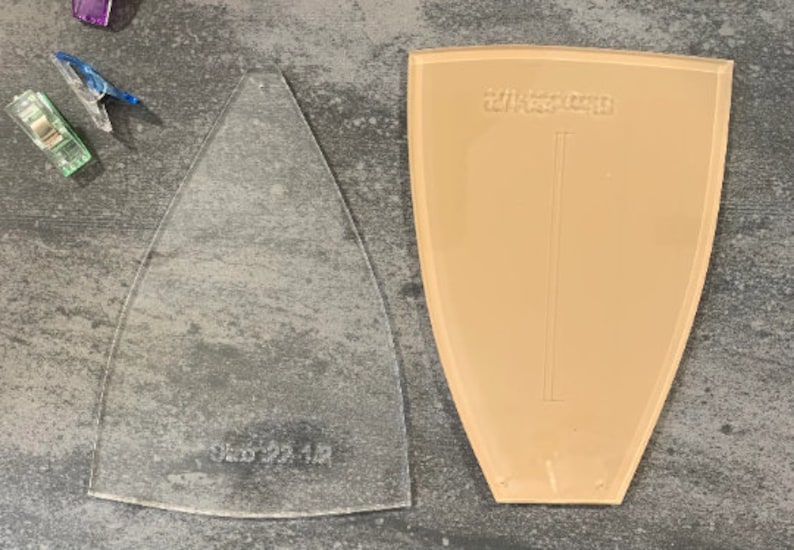 6 Panel Welders Cap Pattern/template DEEP/LOW - Acrylic Design - 1/4 ...