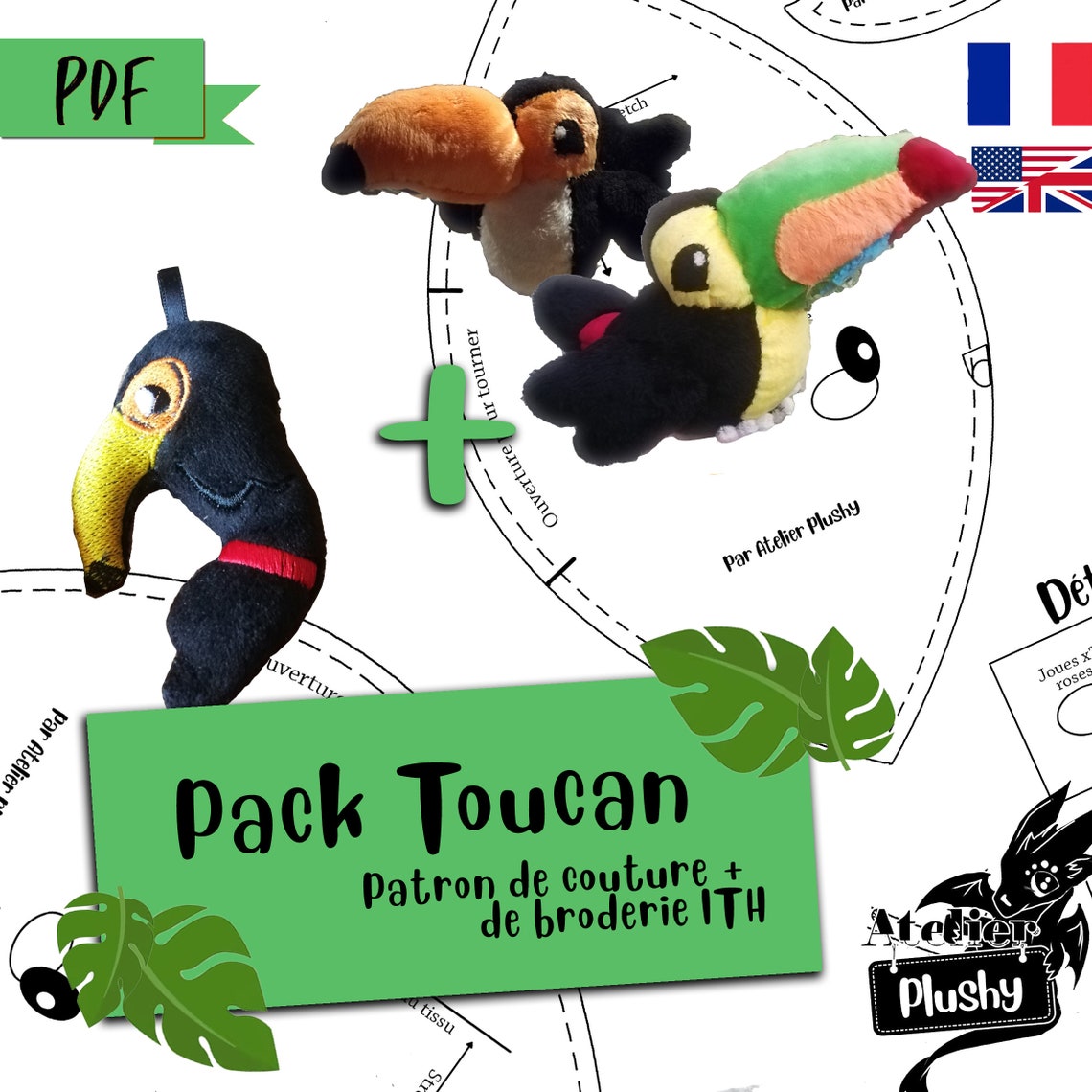 PDF Pattern to Download - Toucan Pack - Etsy