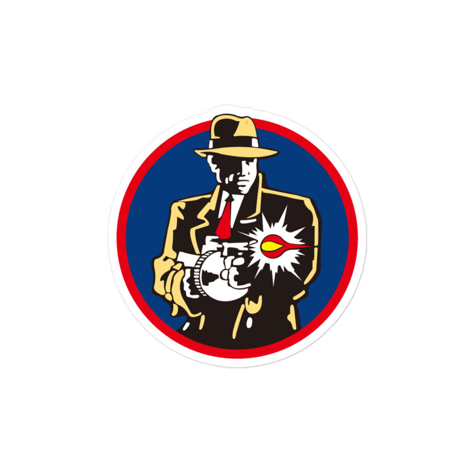 Dick Tracy Vinyl Sticker Vintage Pulp Comic Art Decal Labels Etsy