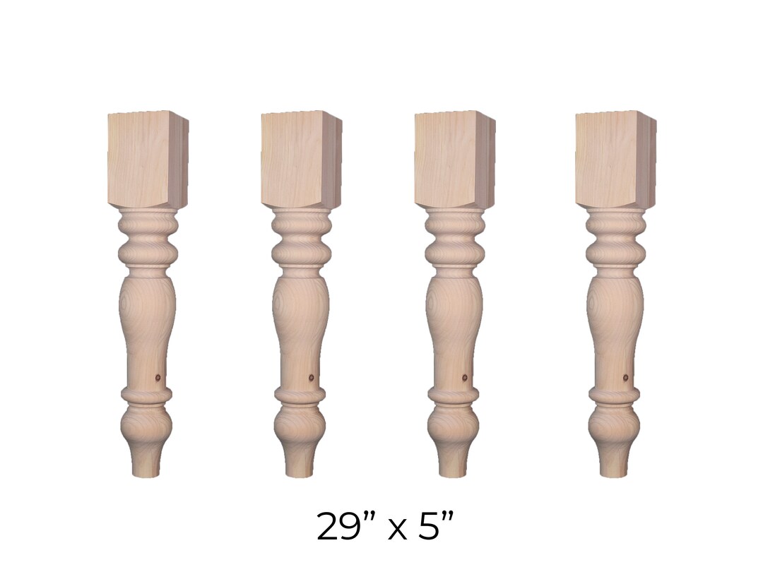 Large Farmhouse Dining Table Legs_set of 4 (pine) - Etsy