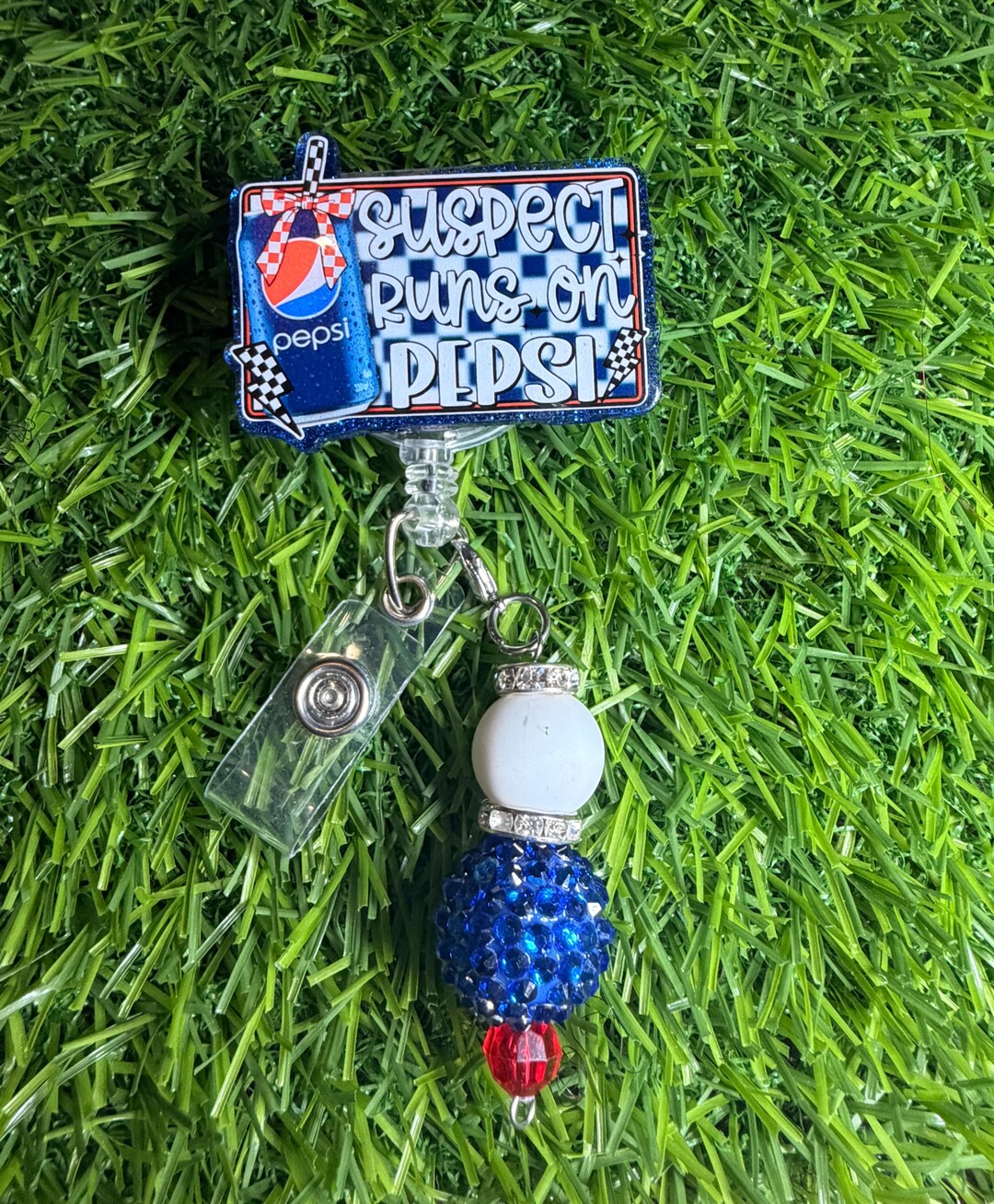 Pepsi Badge Reel | Suspect Runs on Pepsi, Glitter Nurse - Etsy
