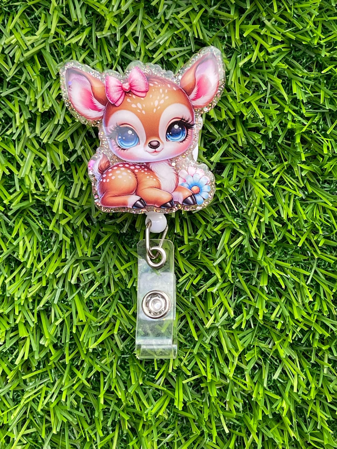 Baby Deer Badge Reels/ Animal Badge Reels/cute Badge Reels/nurse Badge ...