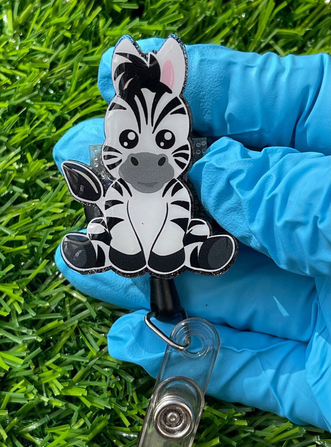 Zebra Badge Reel, Dinosaur Badge Reel, Cute Animal Badge, Medical, Gift ...