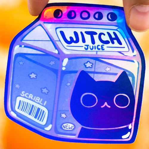 Loch Ness Monster Juice Box Spooky Holographic Sticker - Etsy