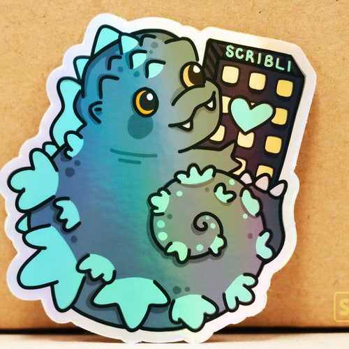 Cute and Kawaii Kaijuu Godzilla Mythical Creature Sticker - Etsy