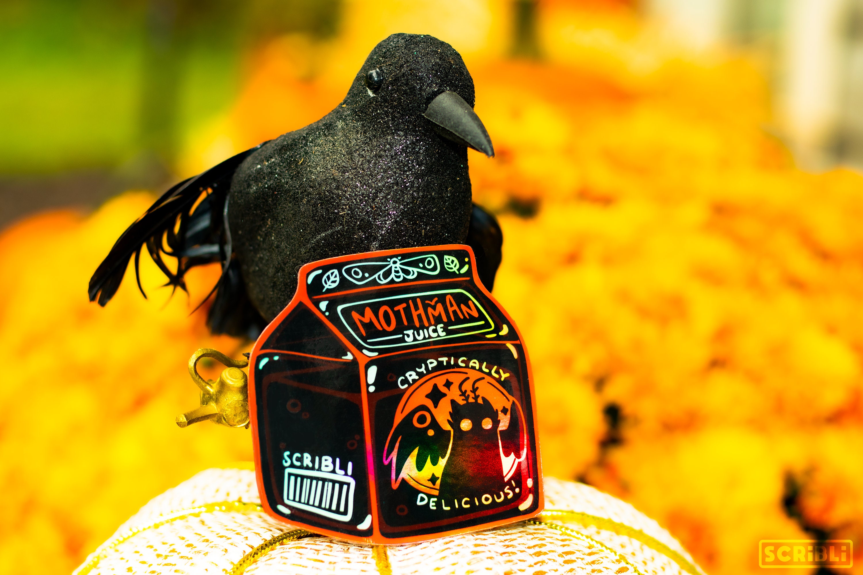 Mothman Juice Box Spooky Holographic Sticker - Etsy