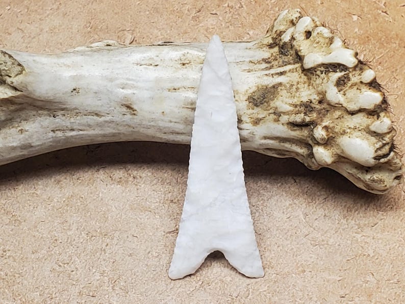 Burlington Flint Replica Arrowhead, Made Using Stone Age Techniques ...