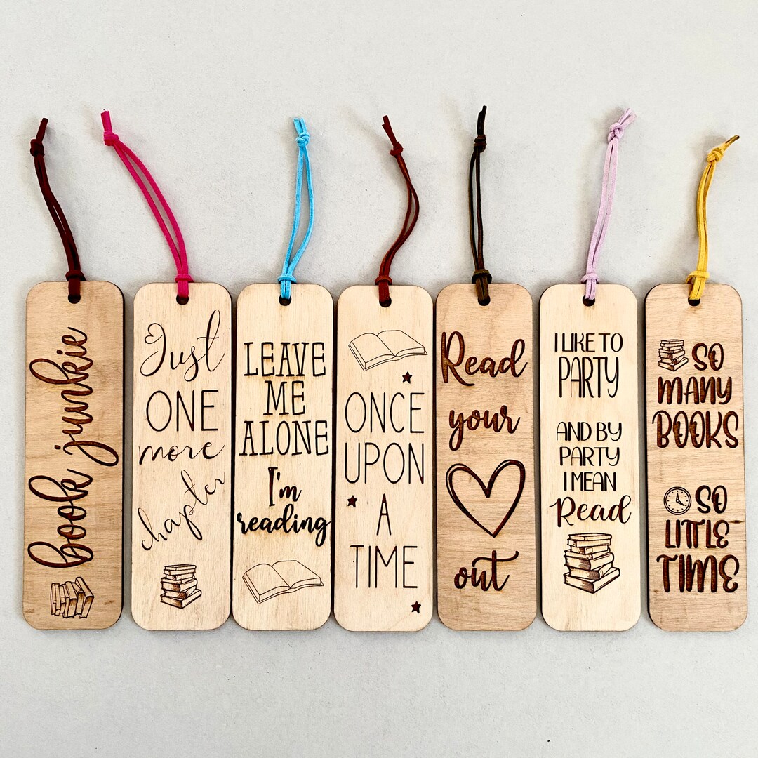 Engraved Wooden Bookmarks - Gift for Booklovers - One More Chapter ...