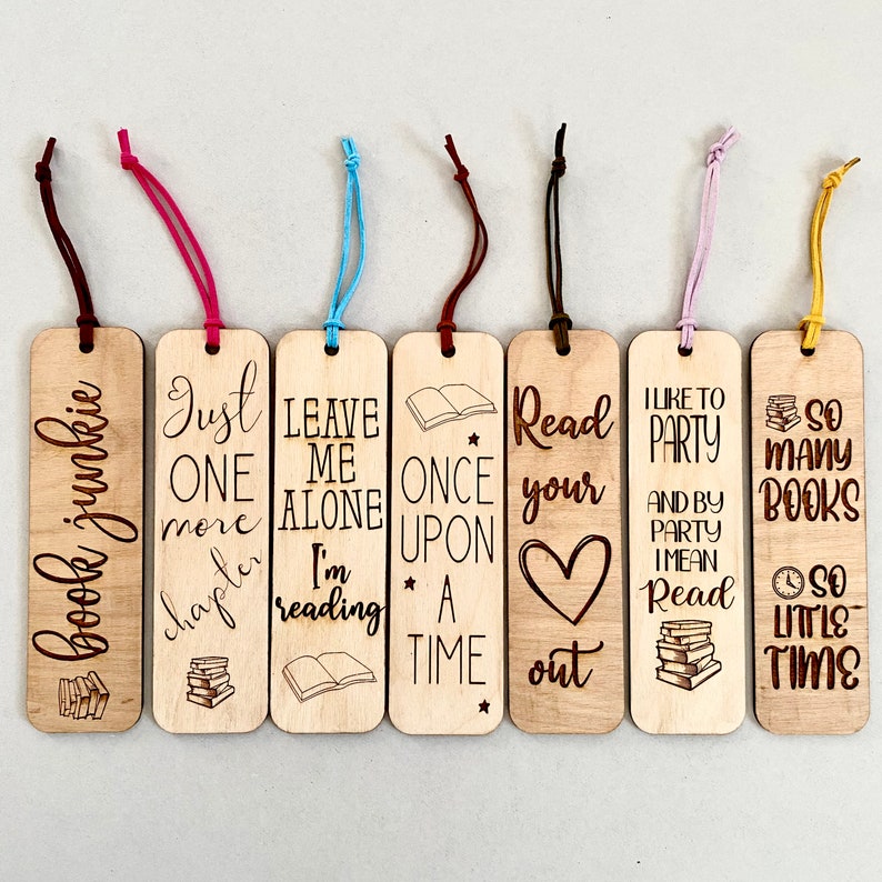 Engraved Wooden Bookmarks Gift for Booklovers One More Chapter Bookmark ...