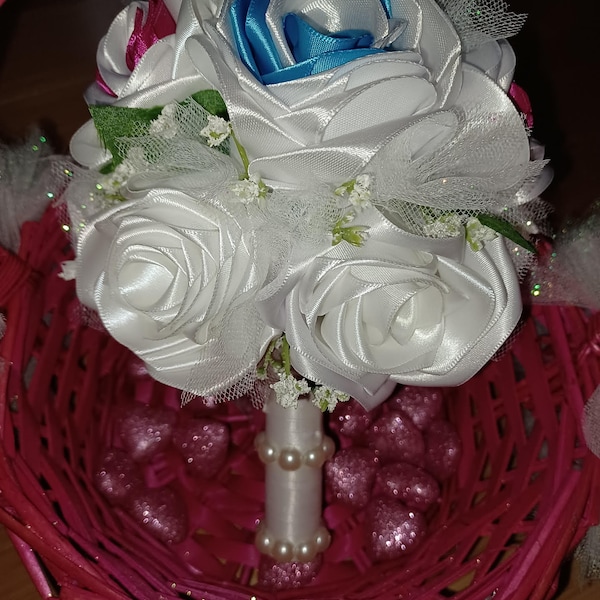 Ribbon Flower Bouquet - Etsy