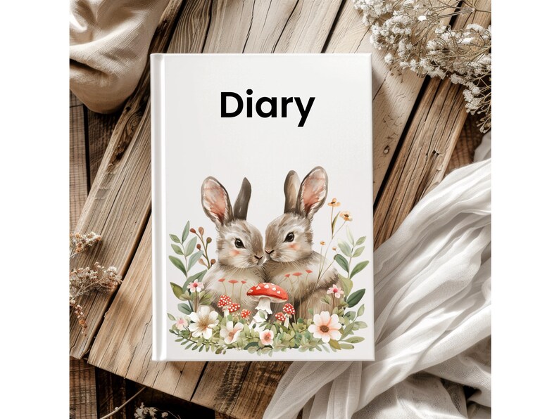 15 Printable Wildflower Bunny Rabbits Clipart Images for Decoupage, Card Making, Scrapbooking ...