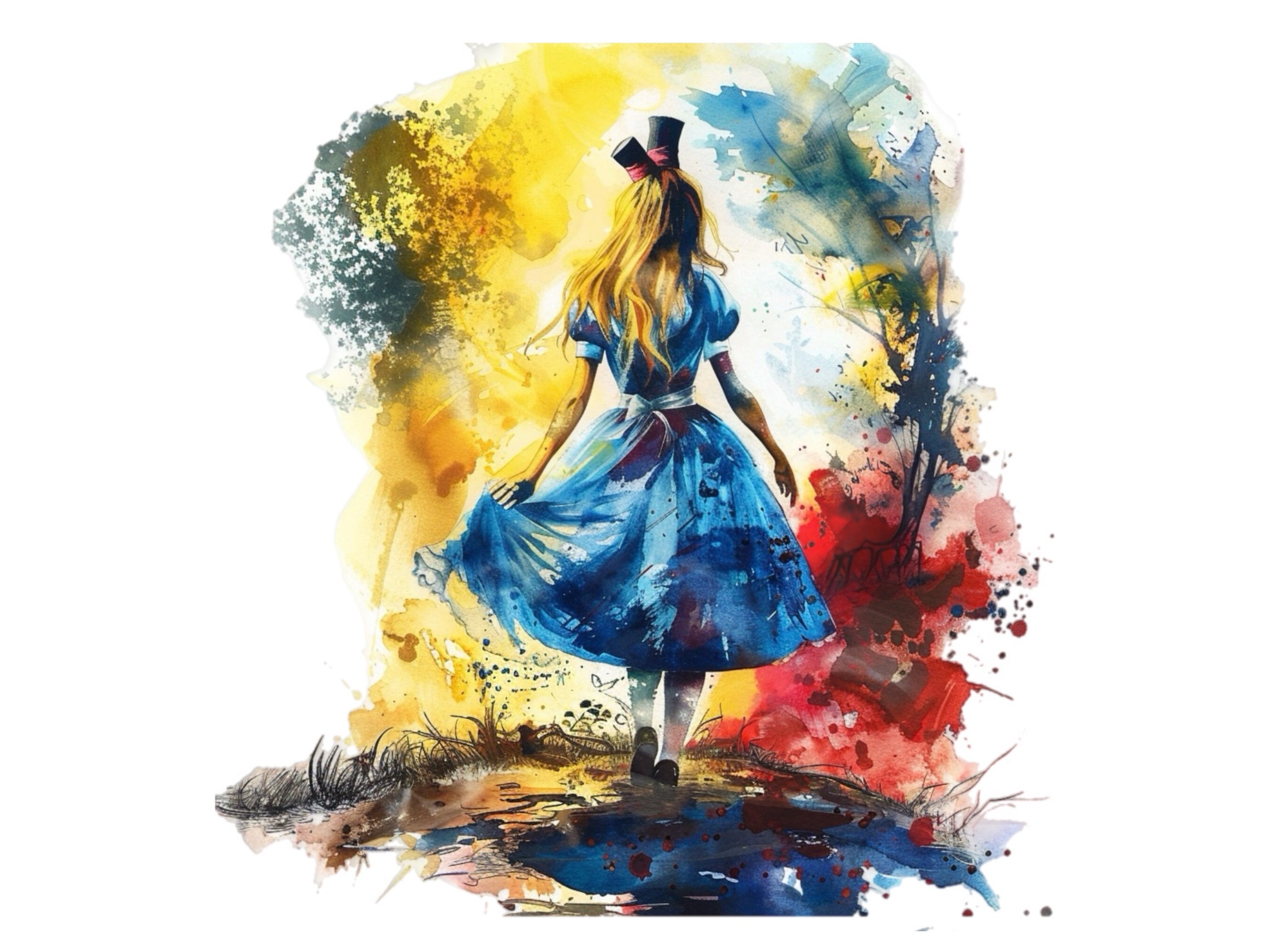 5 Alice PNG Printable Clipart for Decoupage, Card Making, Scrapbook ...