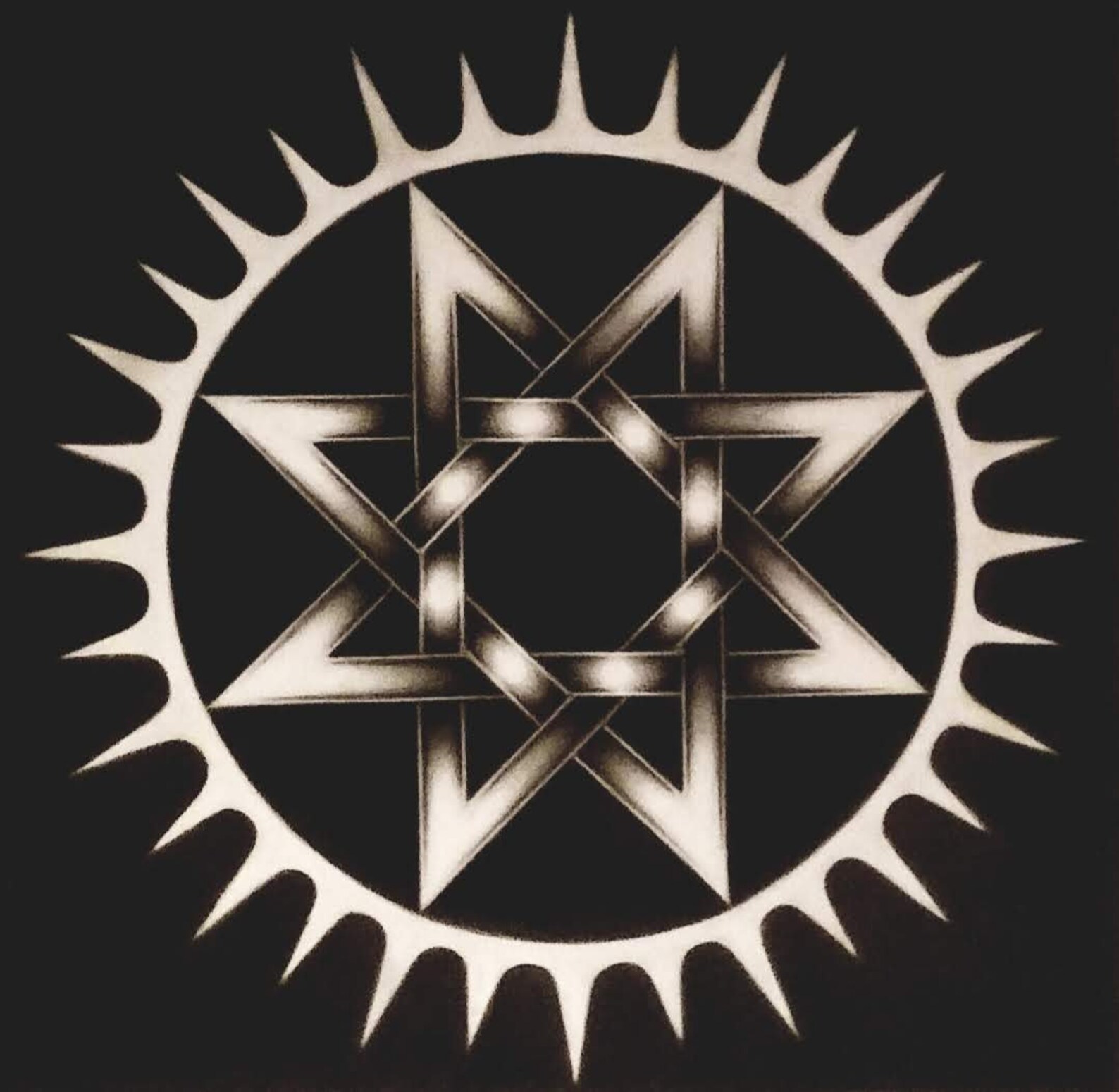 Glow in the Dark Octogram T-shirt - Etsy