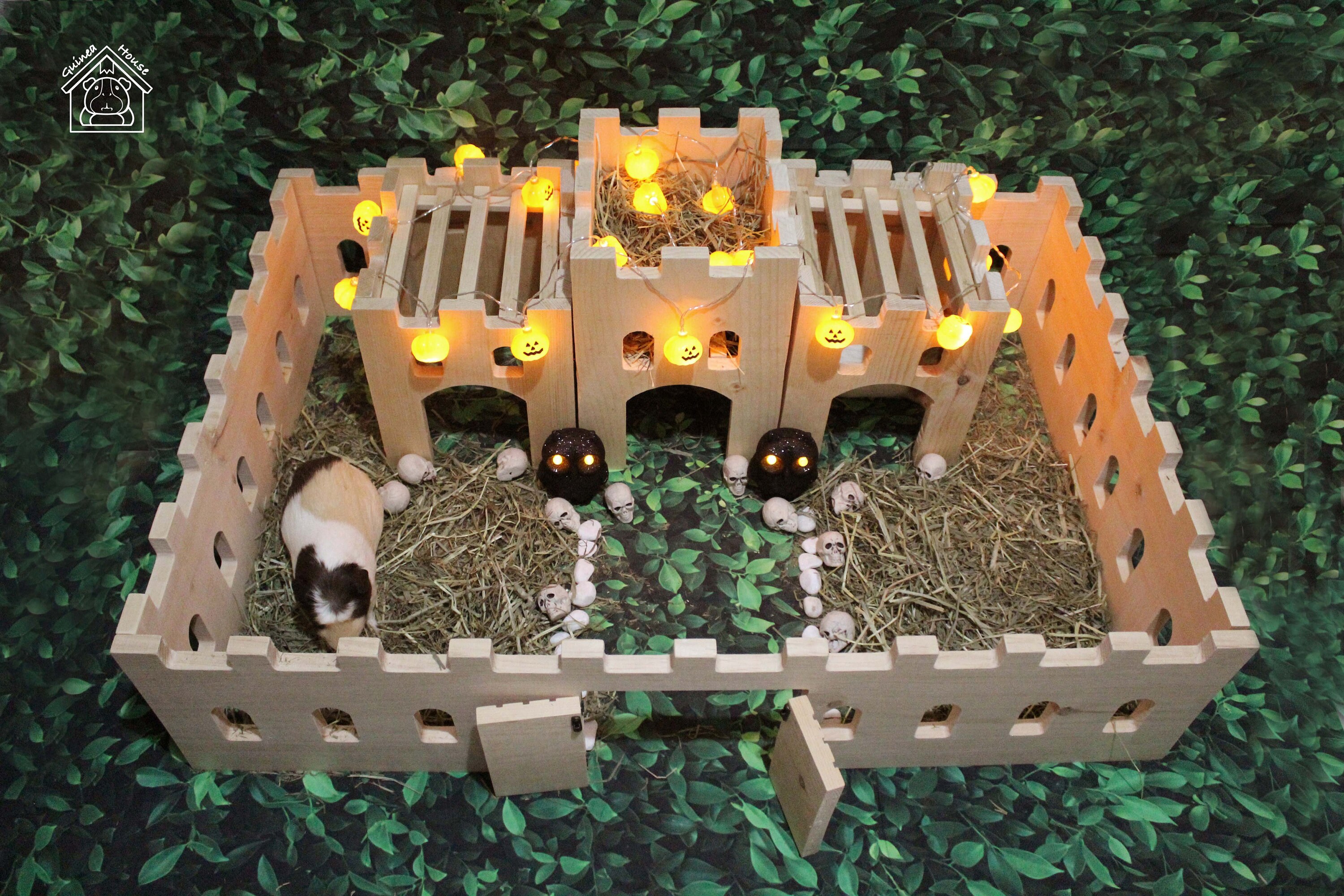 Premium Wooden Rabbit/guinea Pig Castle Enclosure | Etsy