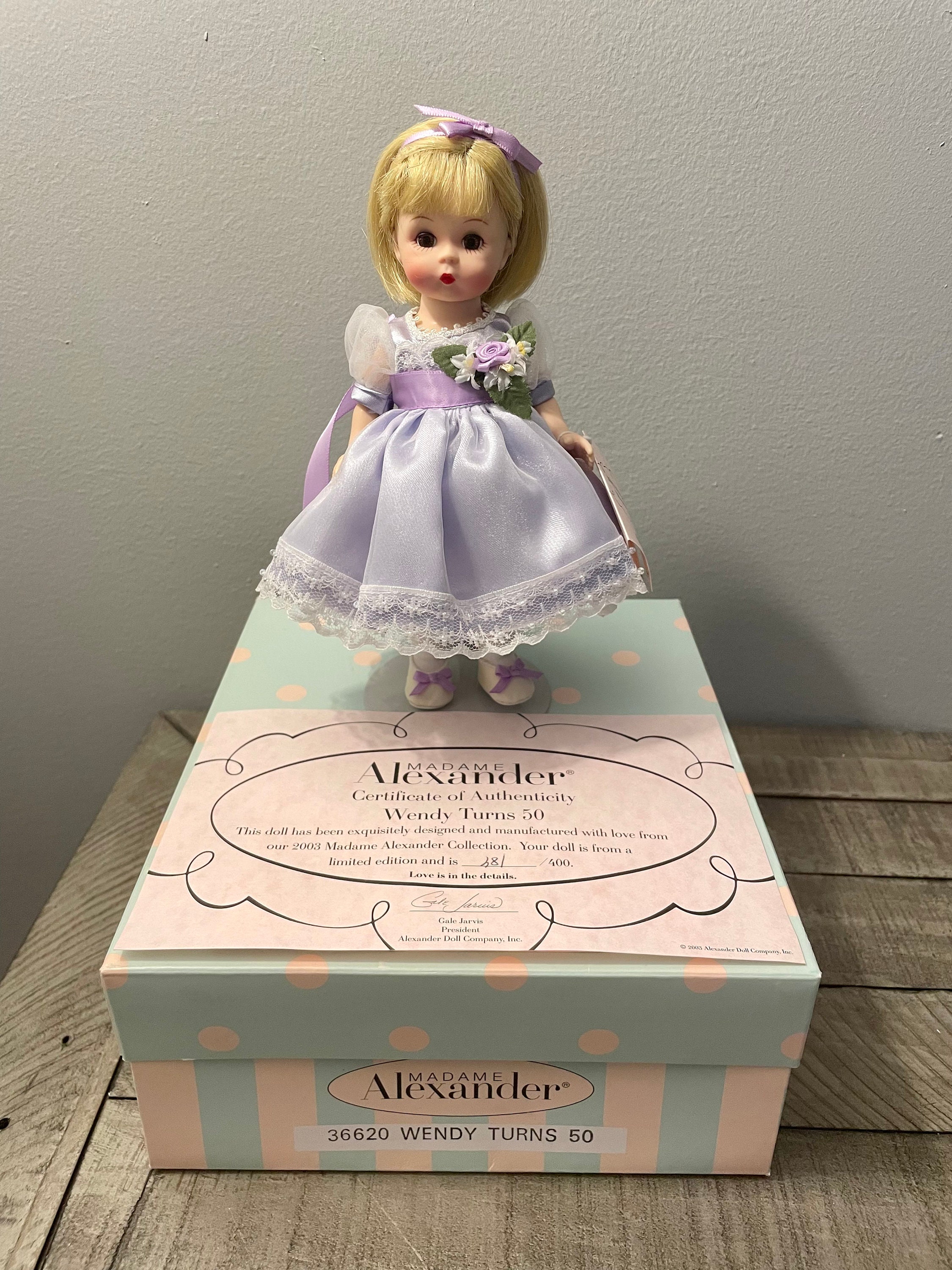 2003 MADC Premiere Limited Edition Wendy Turns 50 Madame Alexander Doll ...