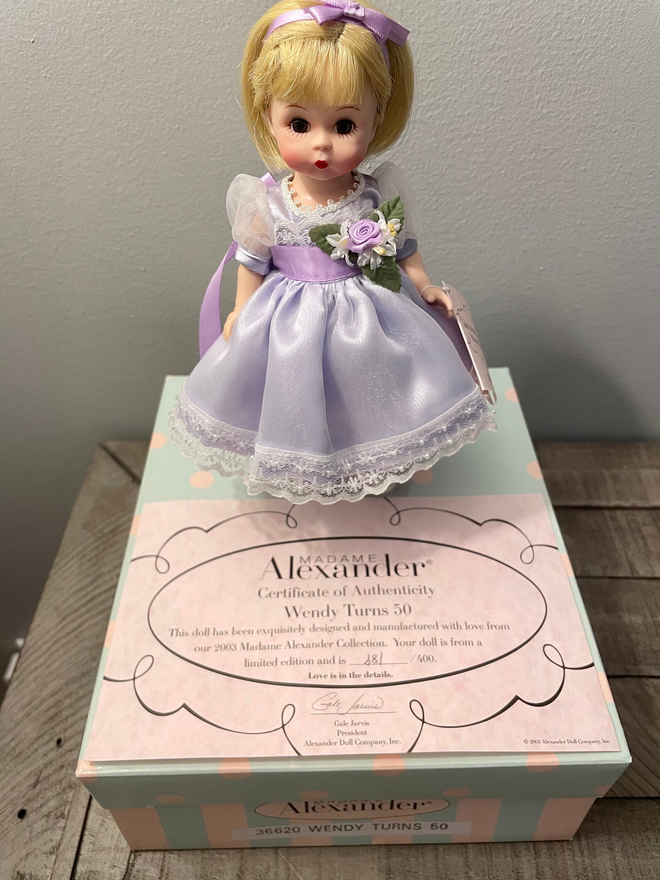 2003 MADC Premiere Limited Edition Wendy Turns 50 Madame Alexander Doll ...