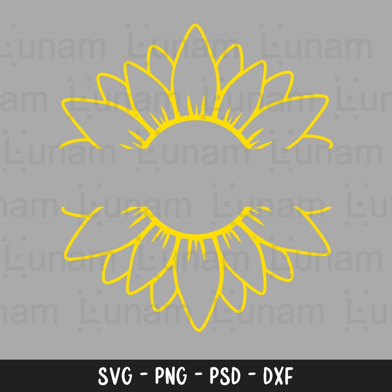 Half Sunflower Svg - Etsy