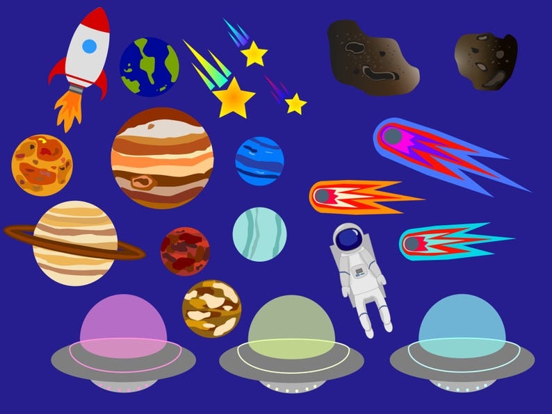 Space Svg Space Clipart Space Clipart Bundle Planets | Etsy