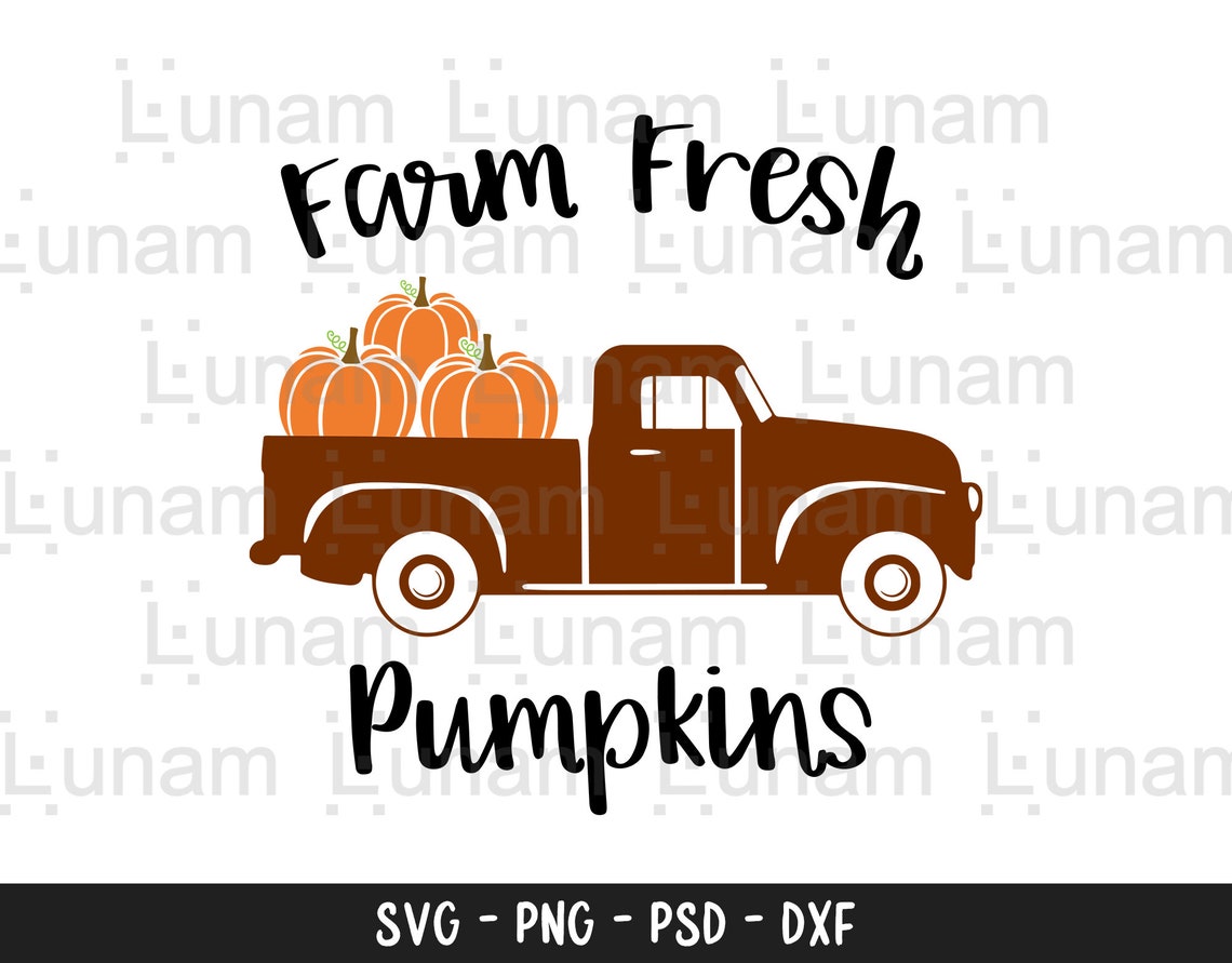 Farm Fresh Pumpkins Svg Fall Svg Farm Truck Svg Autumn Svg | Etsy