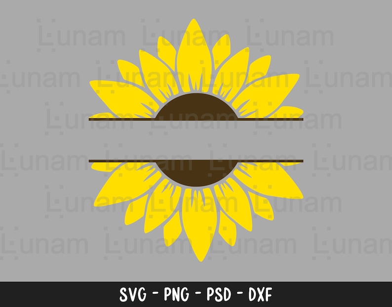 Sunflower SVG Sunflower Monogram SVG Flower Svg Monogram - Etsy
