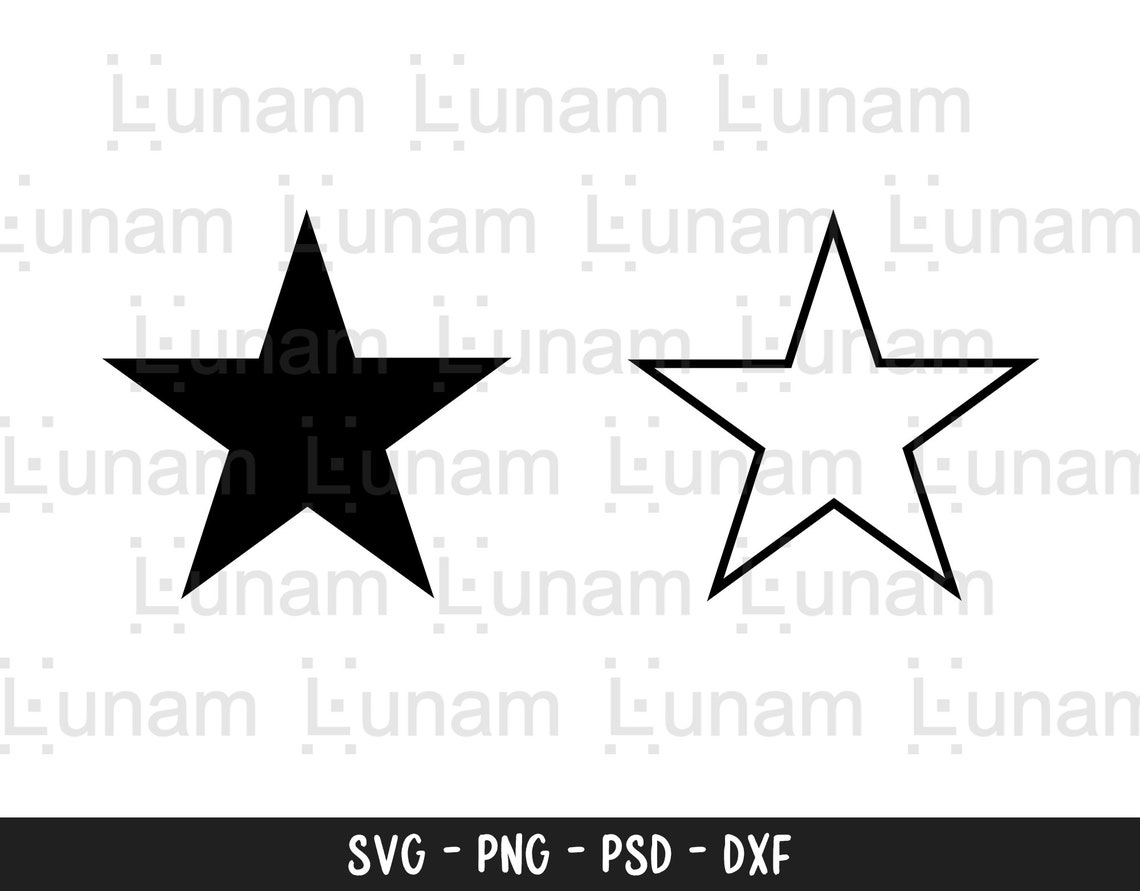 Star Svg, Star Silhouette Svg, Star Cut File, Star Silhouette Cut File ...