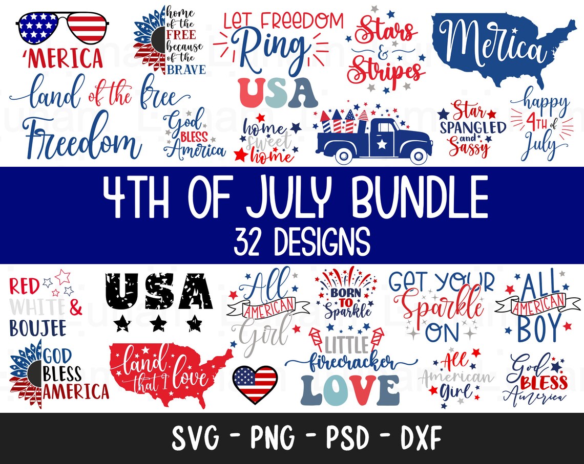 4th of July SVG Bundle, July 4th Svg, Independence Day, 4th of July Png ...