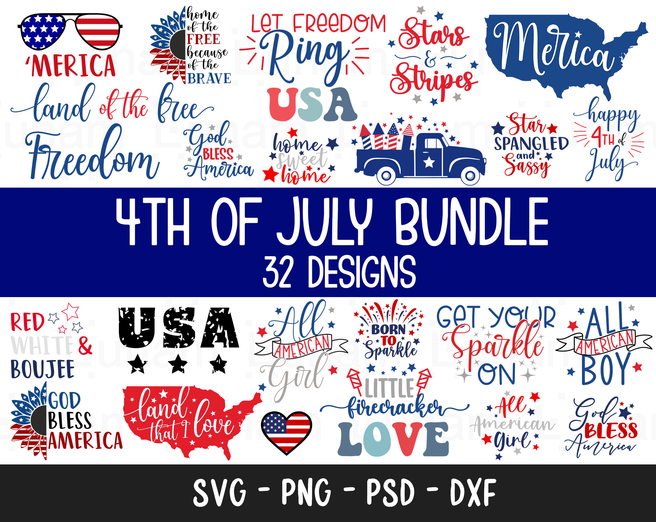 4th of July SVG Bundle, July 4th Svg, Independence Day, 4th of July Png ...