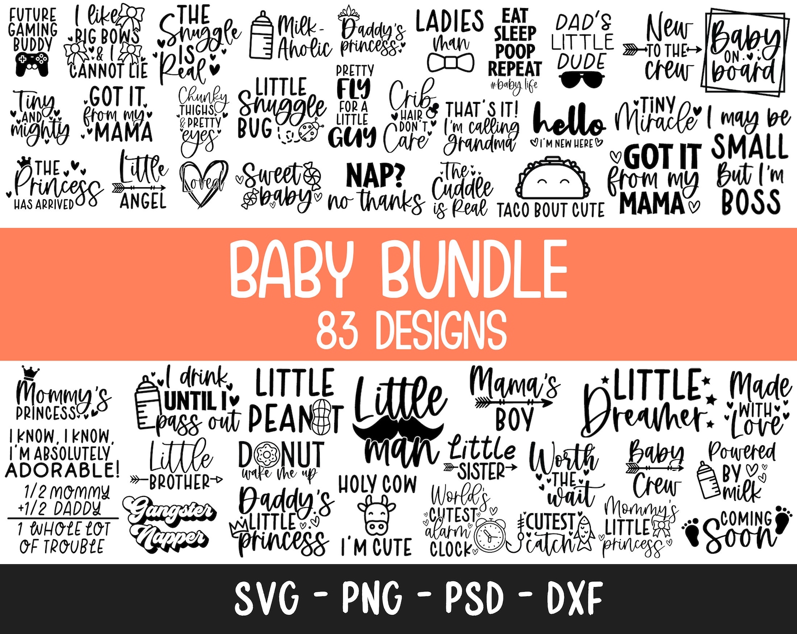 Baby SVG Bundle, Baby Shirt SVG, Funny Baby Svg, Baby Newborn Svg ...