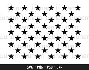 50 Stars Svg, American Flag Starts Svg, United States of America Flag ...