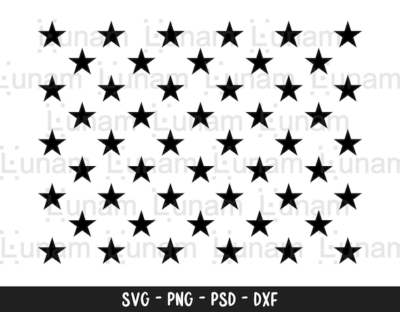 50 Stars Svg United States of America Flag Stars 50 Stars - Etsy
