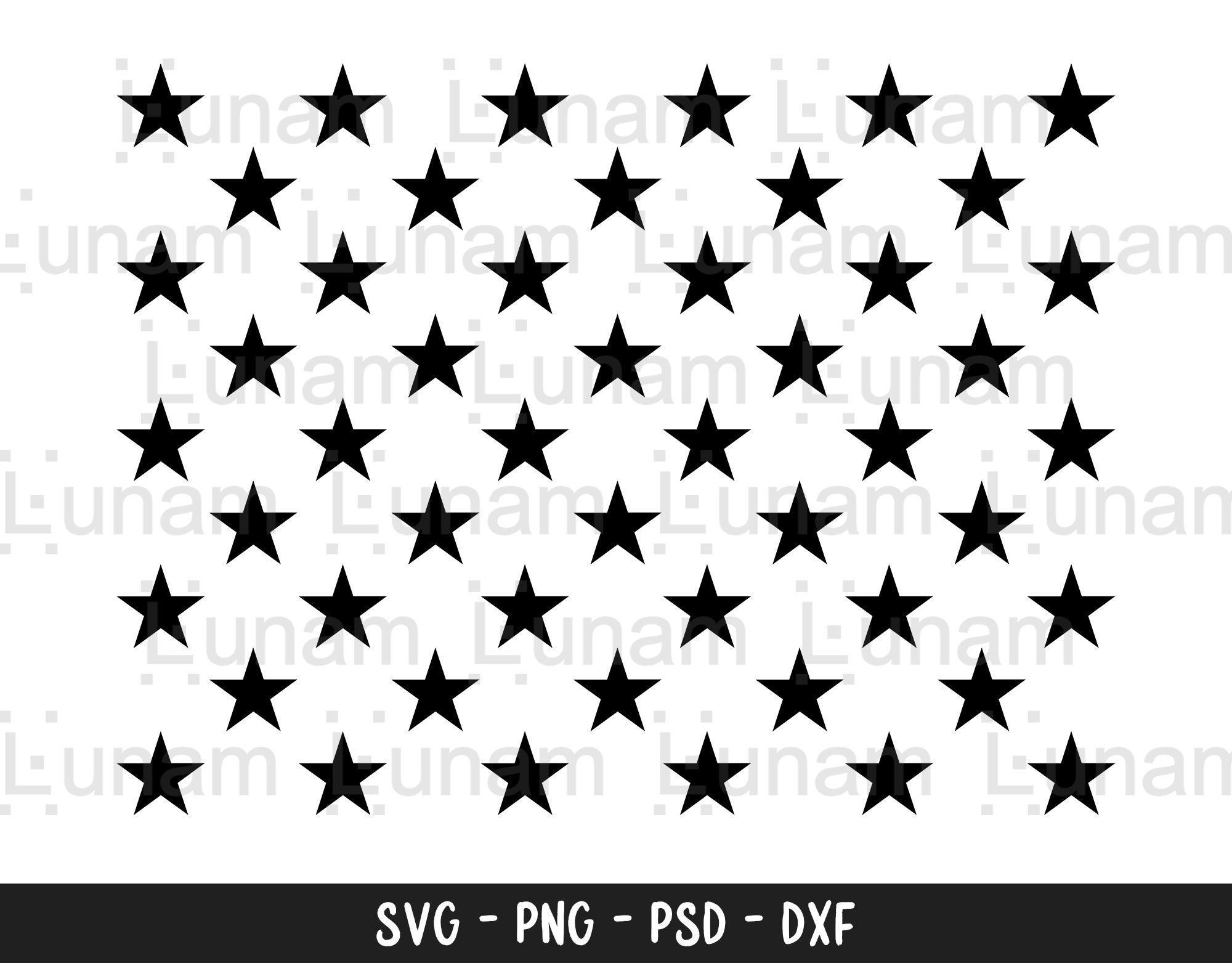 50 Stars Svg United States of America Flag Stars 50 Stars - Etsy Canada