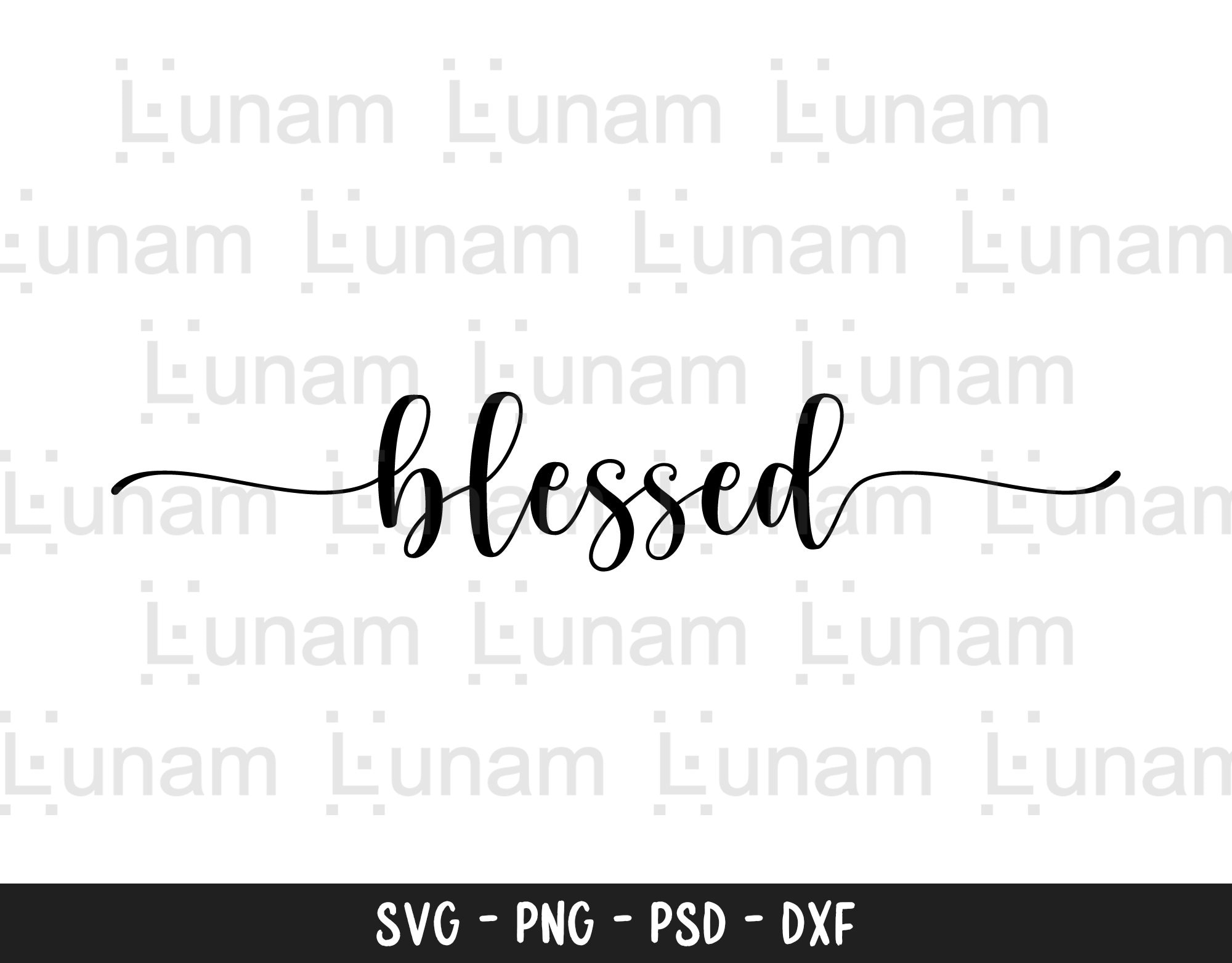 Blessed Svg Blessed Word Svg Blessed Cut File Blessed Word | Etsy