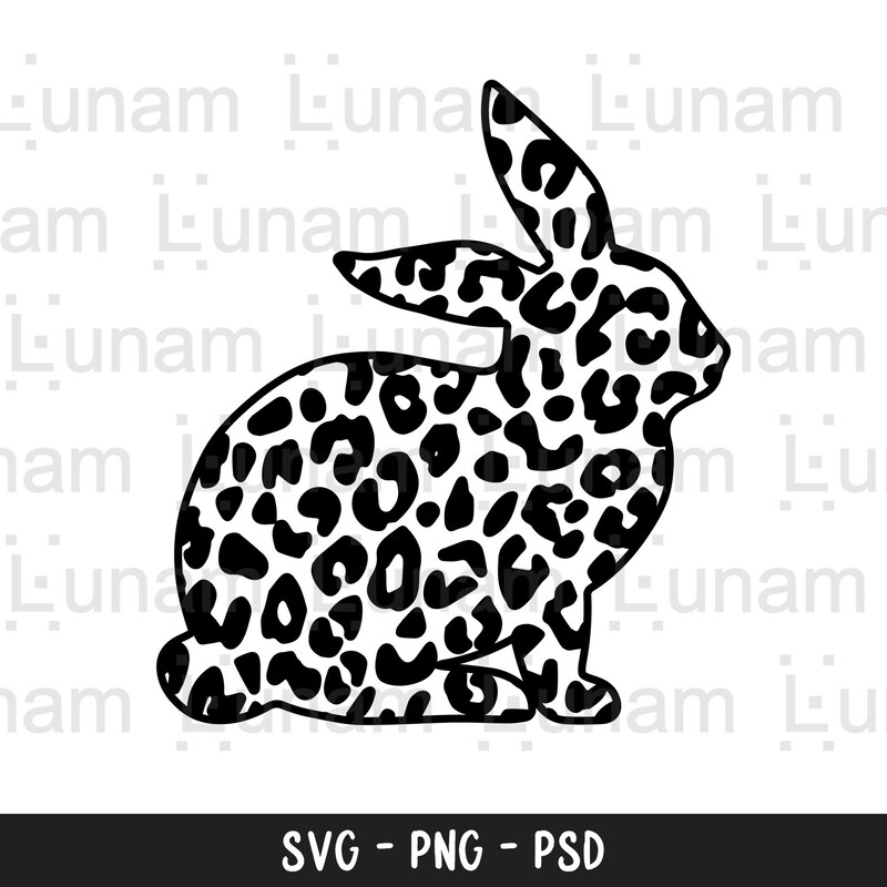 Floral Leopard Bunny Png - Etsy