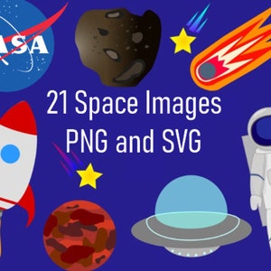 Space Svg, Space Clipart, Space Clipart Bundle, Planets Clipart, Outer ...