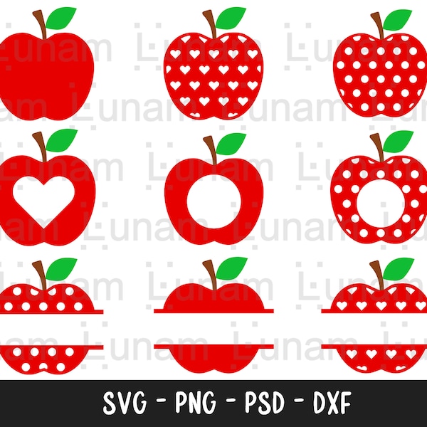 Apple Monogram - Etsy